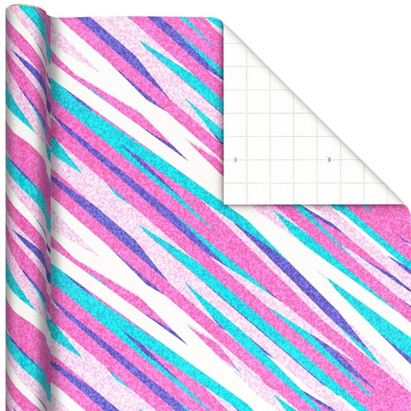 Aluminized Paper Red and Green Wrapping Paper Roll - 80 GSM Thick Gift ...