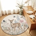 3ft Area Rug,Farmhouse Deer Rabbit Butterfly Washable Large Rugs Soft ...