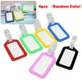4 Luggage ID Tags Suitcase Labels Name Address ID Plastic Tag Baggage ...