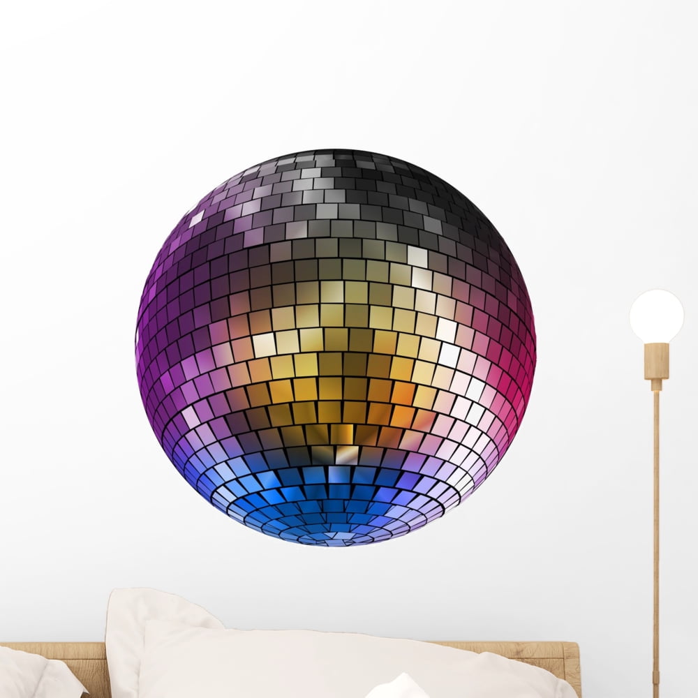 Disco Ball Disco Ball Wall Decal by Wallmonkeys Peel and Stick Graphic ...