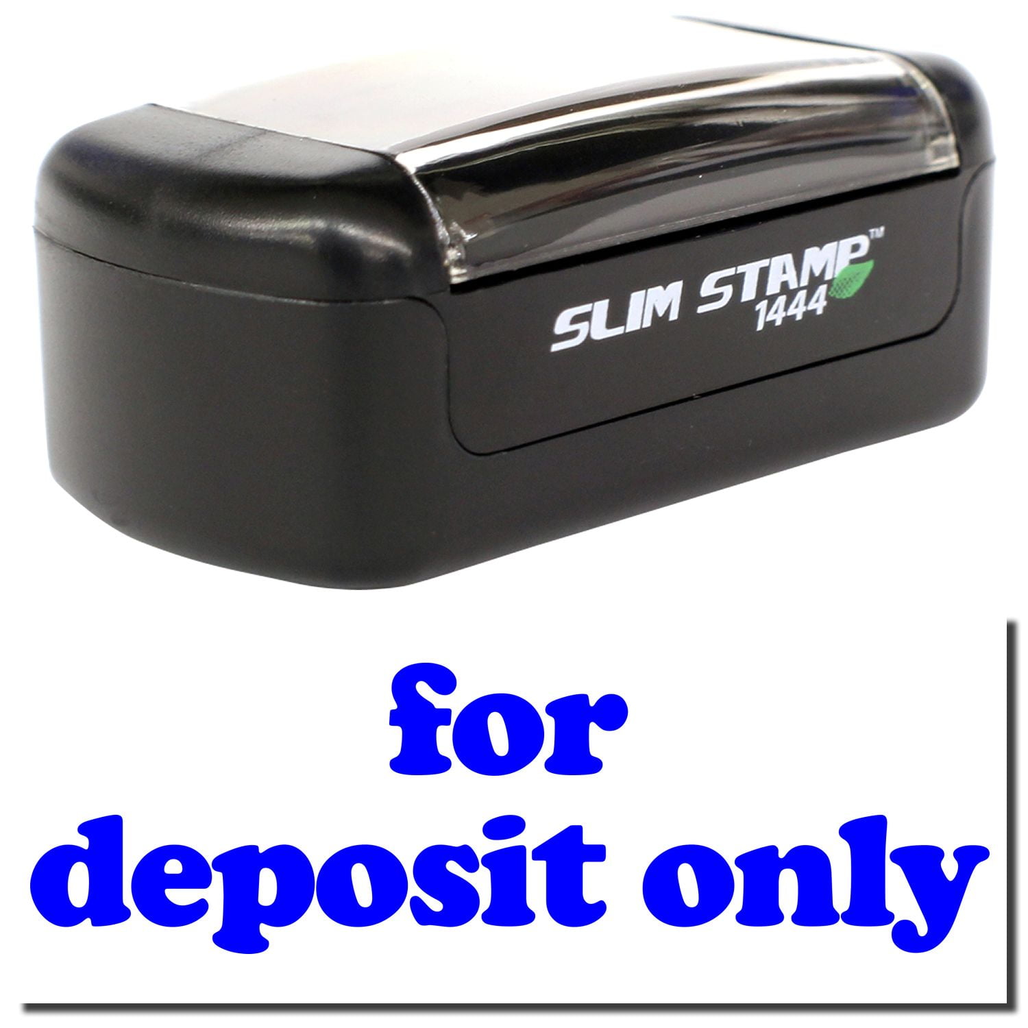 Slim Pre-Inked Lowercase For Deposit Only Stamp, Slim 1444, Ultra Slim ...