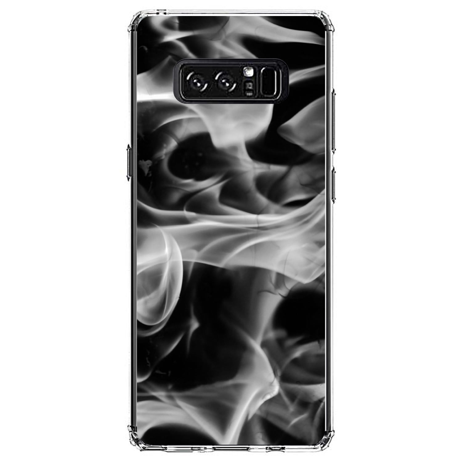 DistinctInk Clear Shockproof Hybrid Case for Samsung Galaxy Note 8 ...