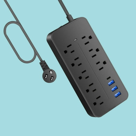 SuoKom Multi-port Corded High-power Black Socket, Equipped With 1 Type ...