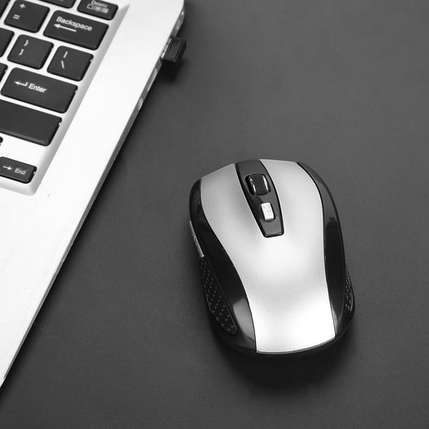 Ratón con receptor USB, ratón óptico inalámbrico portátil 6D de 2,4 GHz ...