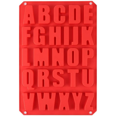 Letter Chocolate Molds, 26 Cavities Letter Silicone Mold Alphabet ...