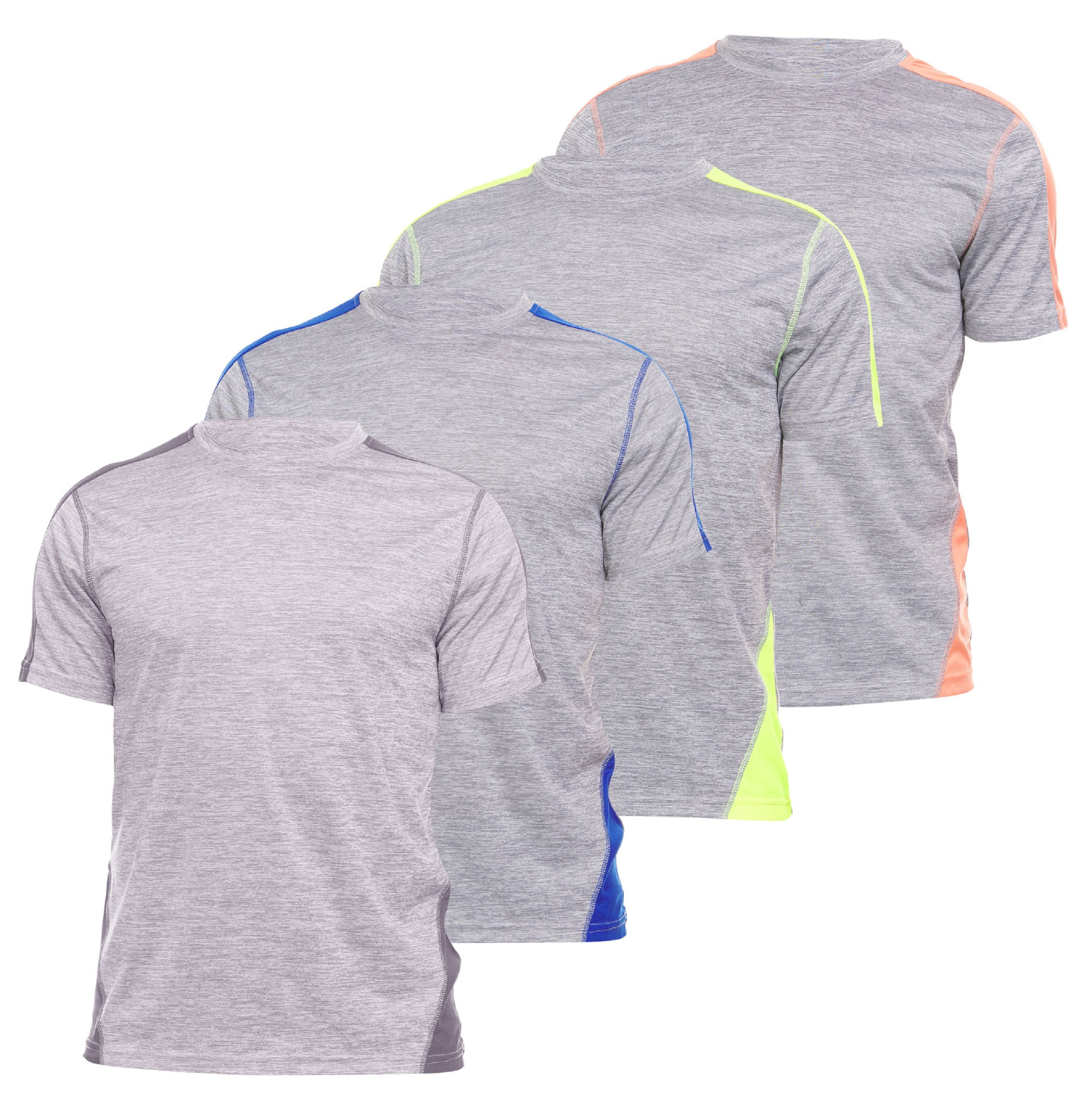 4 Pack: Daresay Mens Dri Fit Shirts Moisture Wicking Tshirt For Men Gym ...