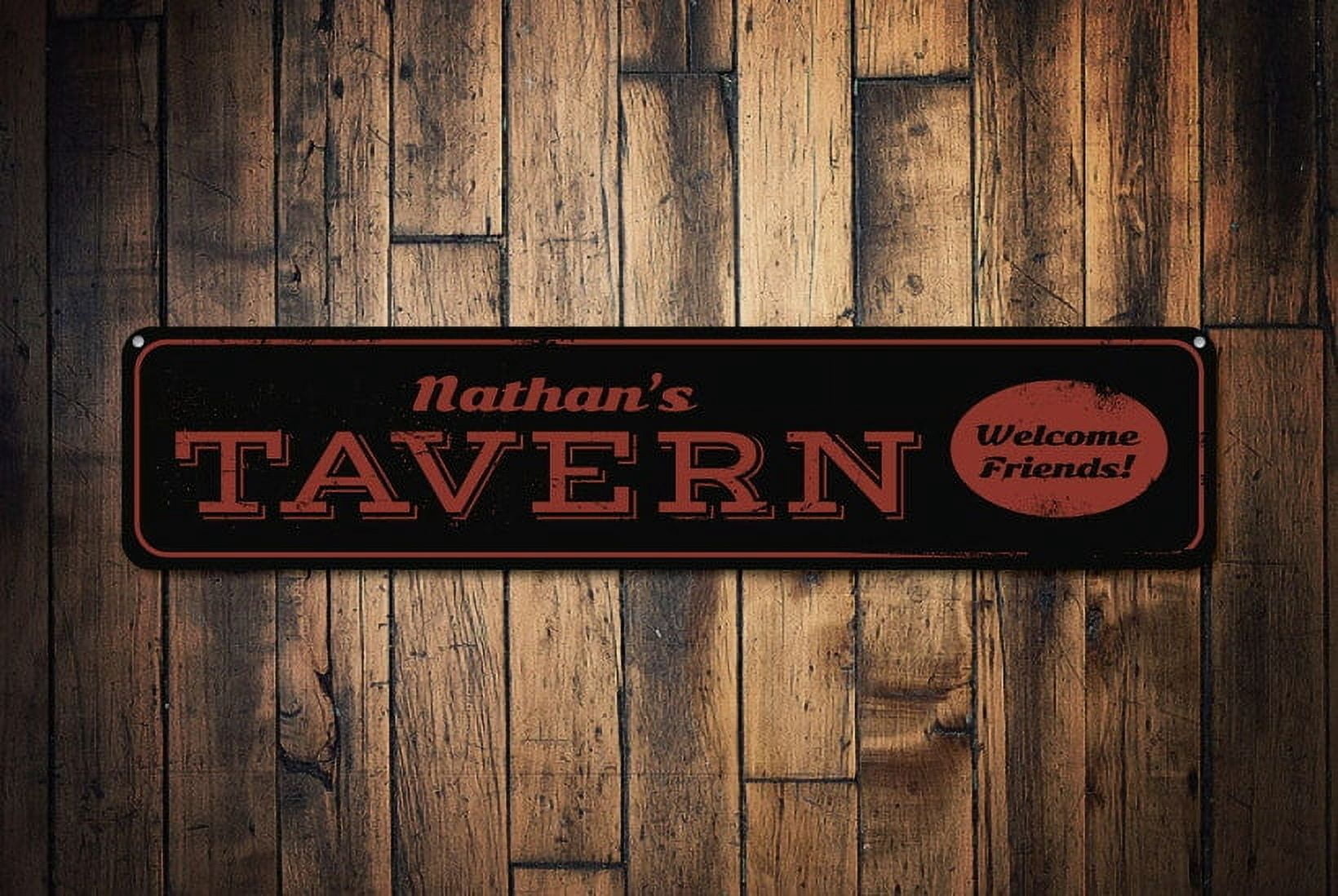 (Metal de aluminio) Letrero de bienvenida a la taberna Letrero con ...
