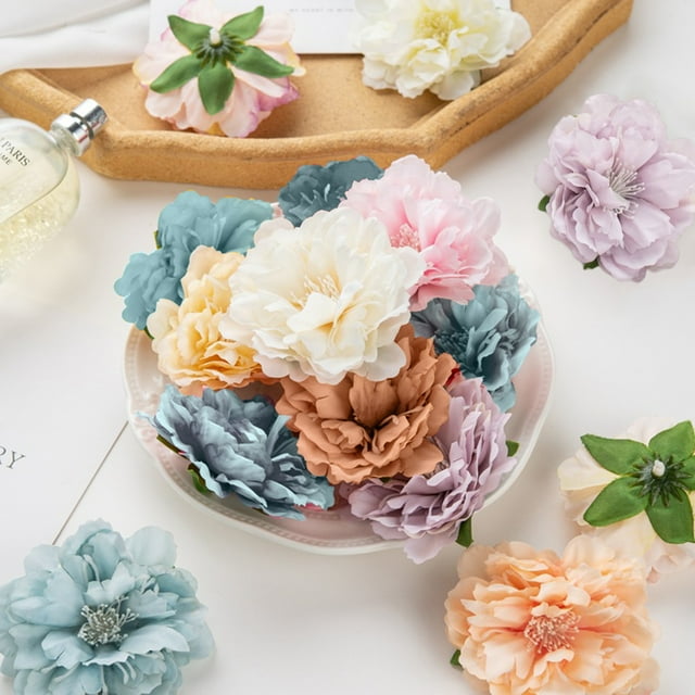 Ruanlalo Flower Head,5Pcs Artificial Flower Realistic Non-withering ...