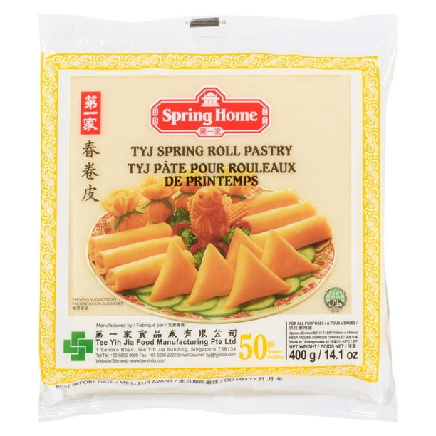 TYJ Spring Roll Pastry, 50 pc (6") - Walmart.ca