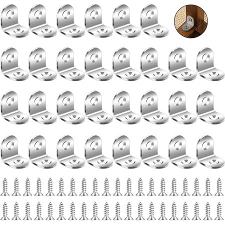 30 PCS Corner Braces Stainless Steel L Shaped 90 Degree Right Angle ...