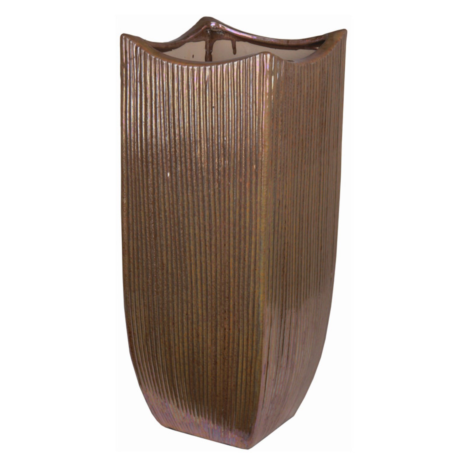 Privilege Large Ceramic Vase in Gold Finish 77120 - Walmart.com