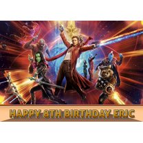 Guardians of Galaxy Gamora Star-Lord Nebula Edible Cake Topper Image ...