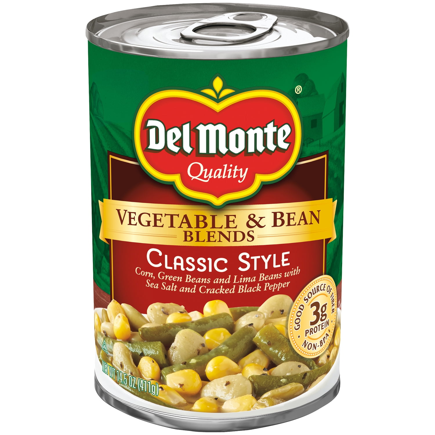 Del Monte Classic Vegetables & Bean Blend, 14.5 oz Can - Walmart.com