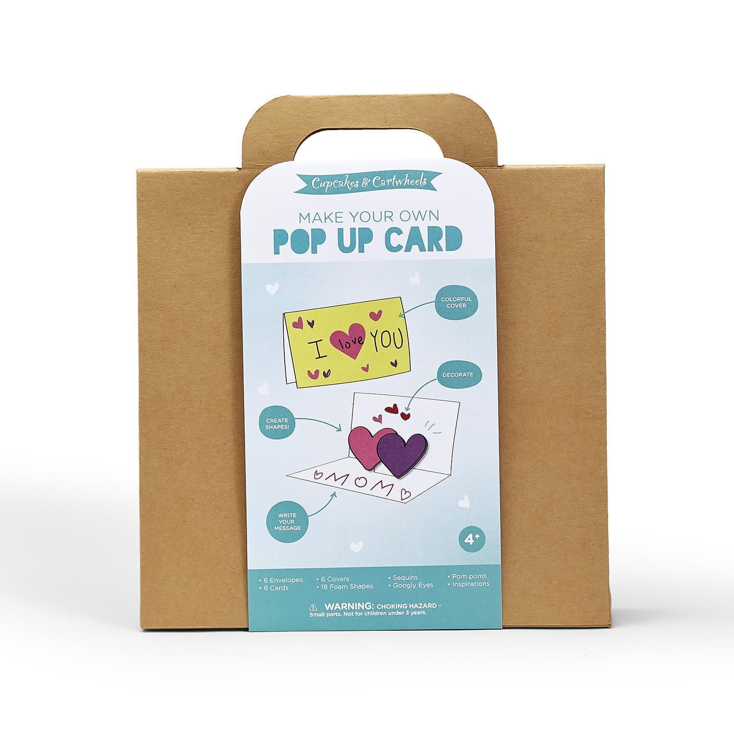 Make Your Own Pop Up Card Kit Includes 8 Folded Cards, 8 Colored Card ...