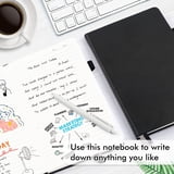 "Feela 12 Pack A5 Hardcover Notebooks with 12 Black Pens, 120 GSM, 5.1 ...