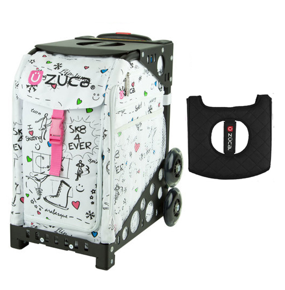 Zuca 18" Sport Bag - SK8 with Non-Flashing Wheels and Black/Pink Seat ...