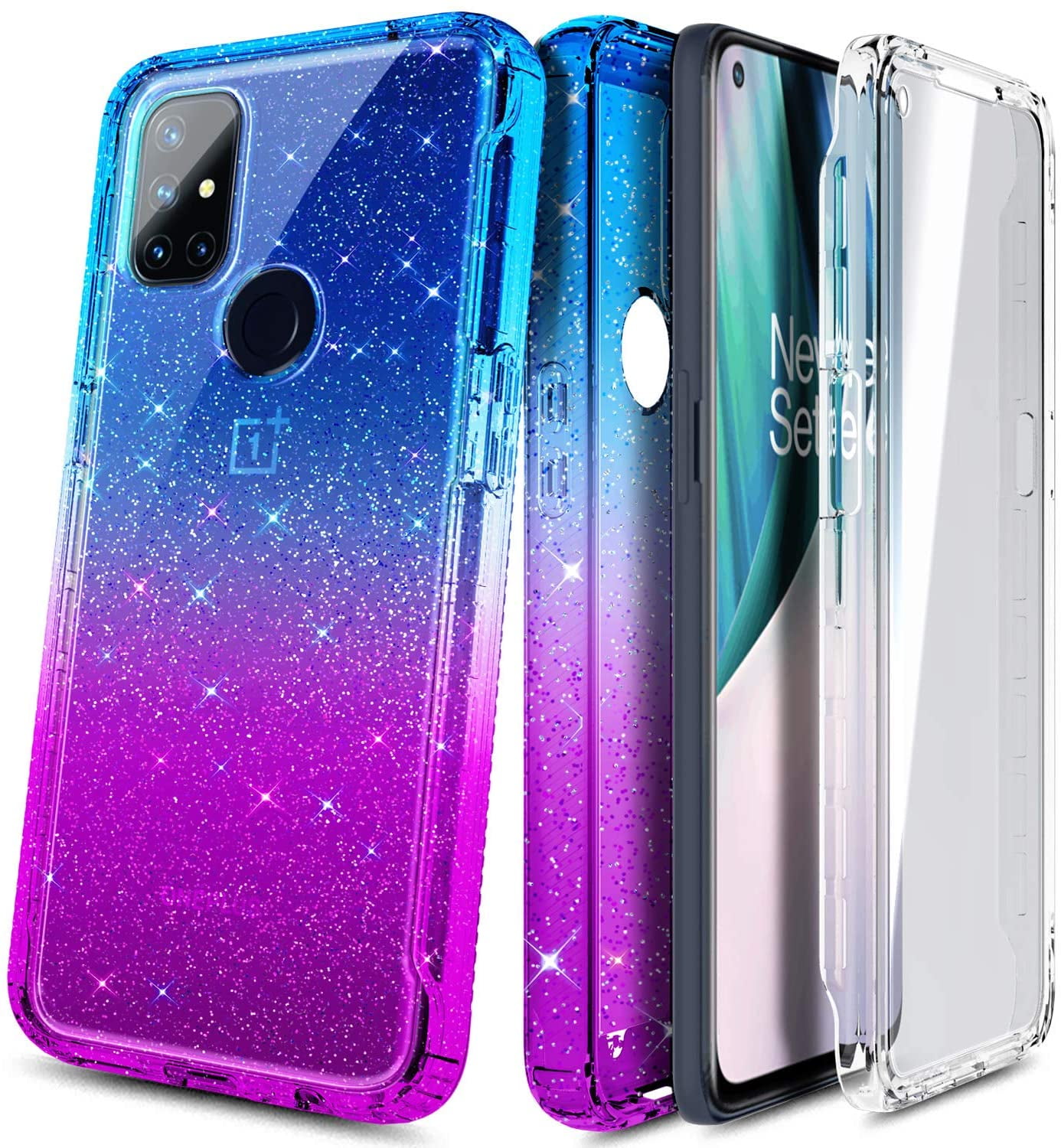 For OnePlus Nord N10 5G Case with [Built-in Screen Protector], Nagebee Full-Body Protective ...