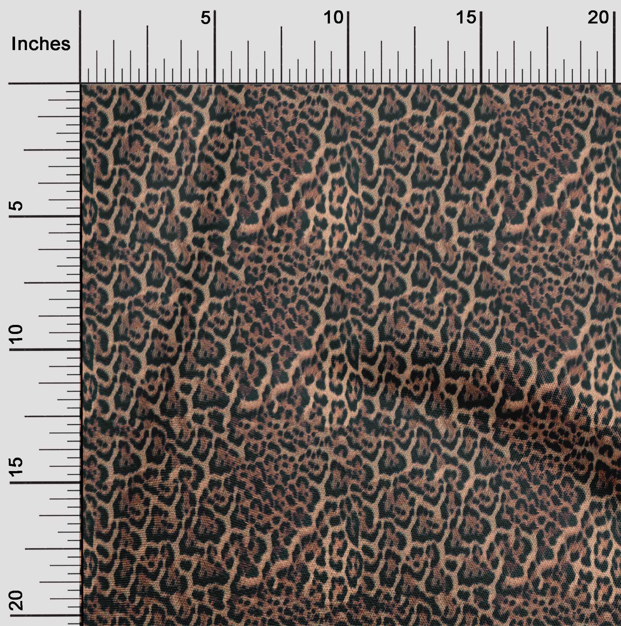 oneOone Cotton Flex Brown Fabric Animal Skin Fabric For Sewing Printed ...