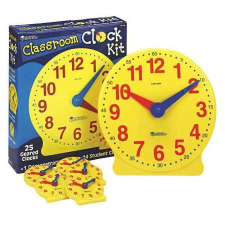 Learning Resources, LRNLER2102, Classroom Clock Kit, 25 / Each, Yellow ...
