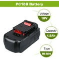 Porter Cable 18V 4.8Ah Ni-MH 2Pack Battery for Power Tools PC18B PC188 ...