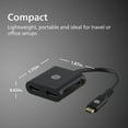 GE USB-C to Dual HDMI Adapter Black 4K at 60Hz, Supports 2 HDMI ...