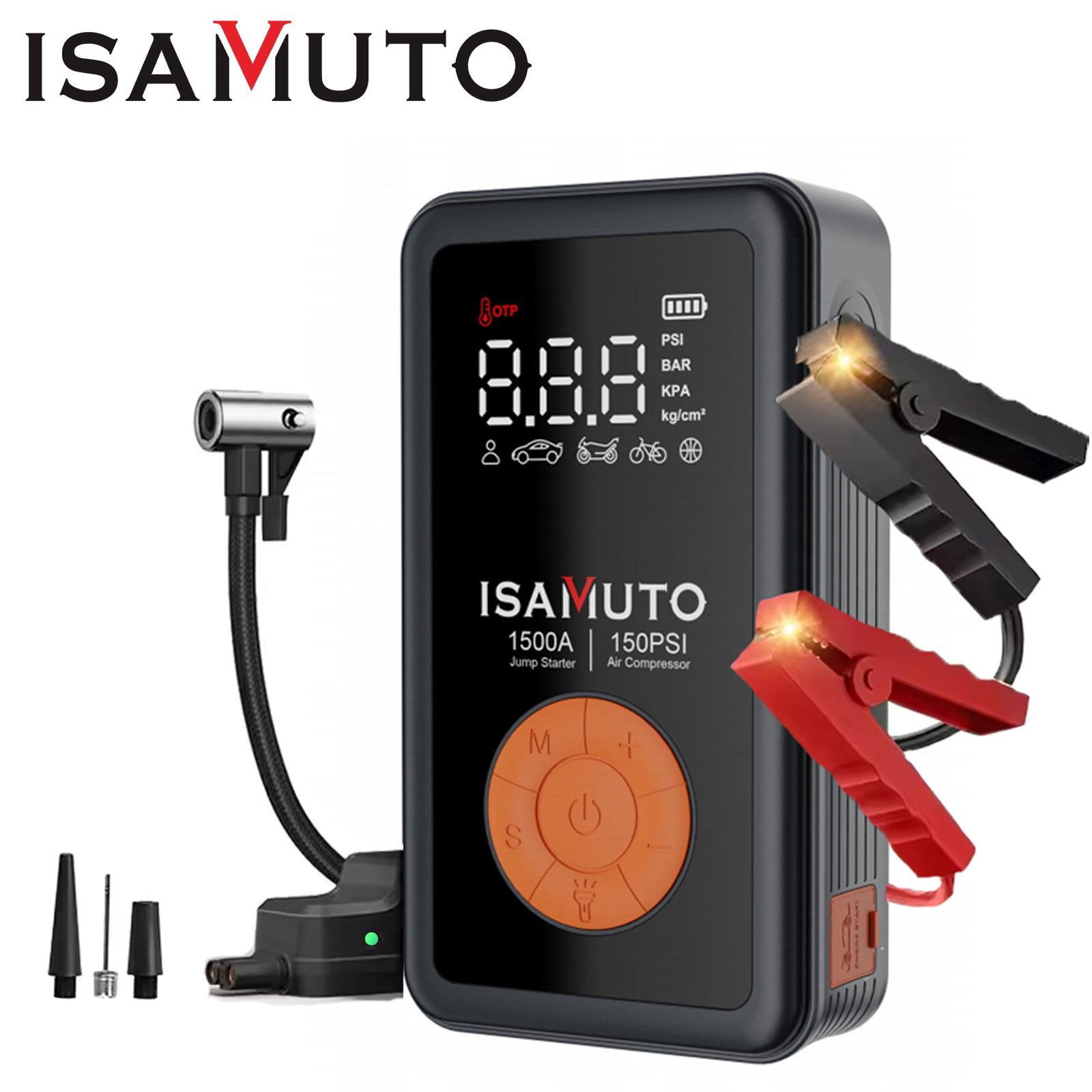 Click here for Isamuto 4-In-1 Jump Starter With Air Compressor  1... prices