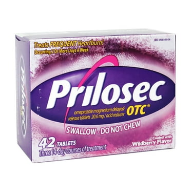 Prilosec OTC 24 Hour, Omeprazole Delayed-Release Tablets, 20mg Acid ...