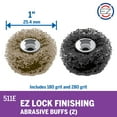 Dremel 511E EZ Lock 180 and 280-Grit Finishing Abrasive Buff ...