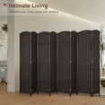 8 Panel Room Divider Folding Privacy Screen 5.57 FT Tall Partition Room ...