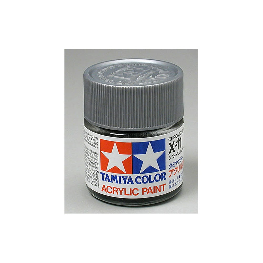 Tamiya 81011 Acrylic X11 Chrome Silver 3/4 oz TAM81011 - Walmart.com ...