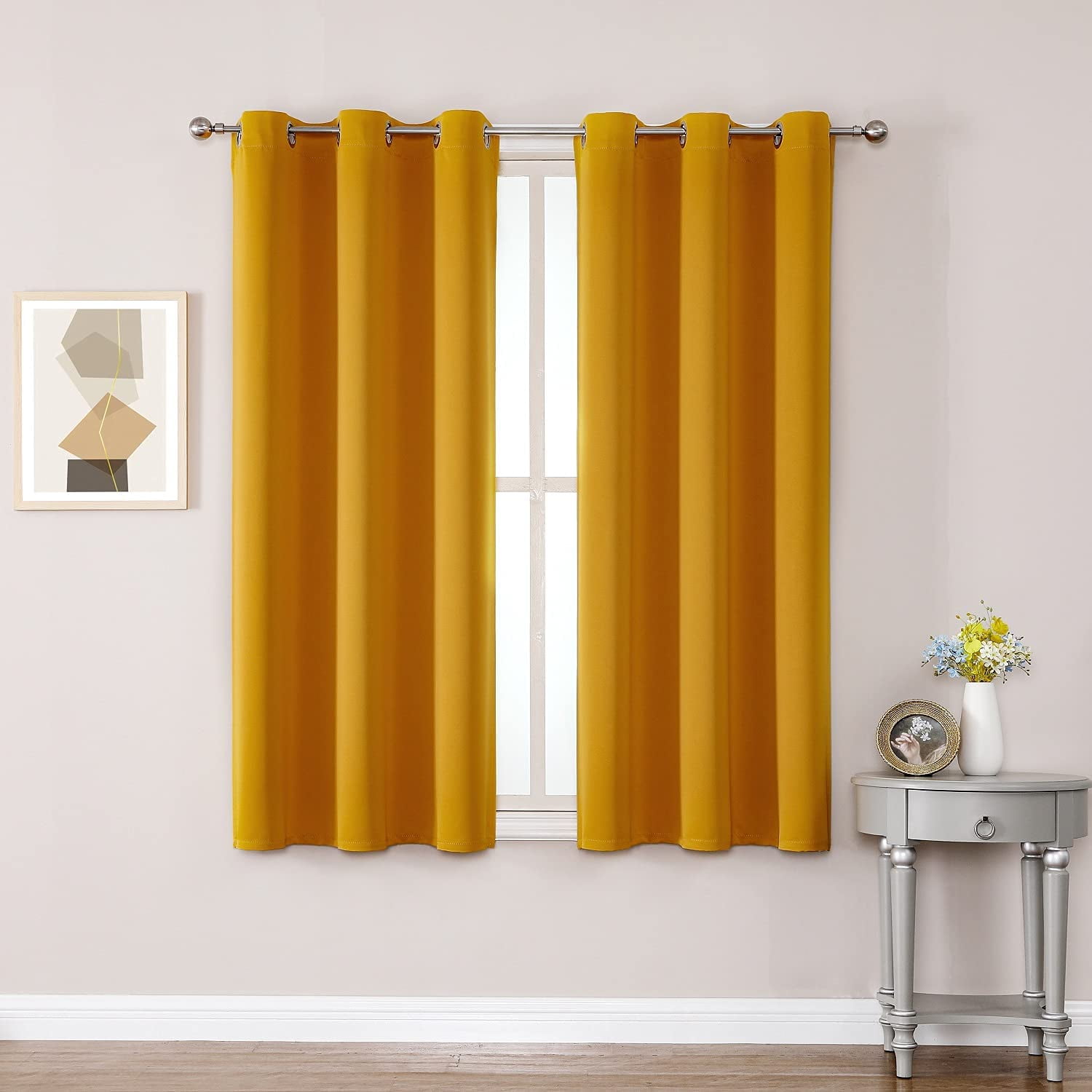 Click here for Siabc-Grommet Room Darkening Curtains For Bedroom... prices