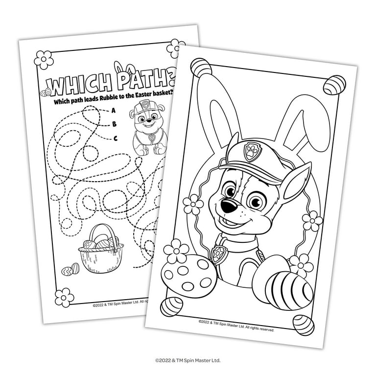 Paw Patrol Coloring Book Chase