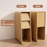 Fsbecl Mid Century Modern Night Stand with Slanted 2 Drawers, Set of 2 ...