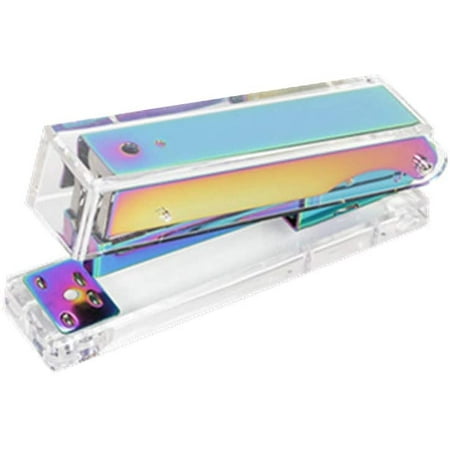 Clear Acrylic Rainbow Stapler Colorful Desktop Manual Staplers with Top ...