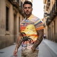 Aplkyhs Matching Couple Tennis Shirts Sunset Palm Trees Quarter Zip ...