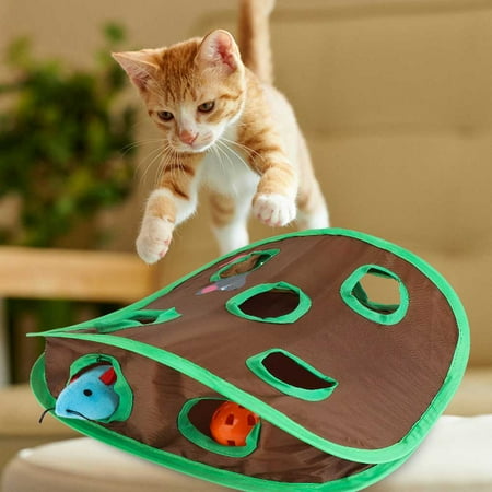 Pet Cat Mice Game Intelligence Toy with 9 Funny Keeps Holes Mouse ...