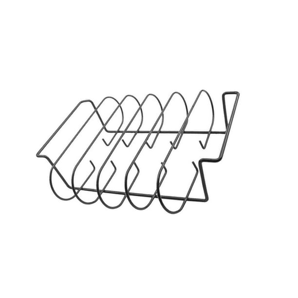 Non-Stick Rib Rack Iron Roasting rack meat Stand Holds 4 Rib Racks for ...