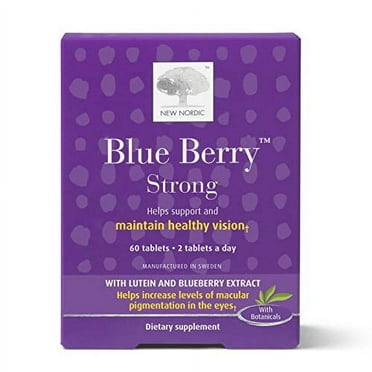 New Nordic Blue Berry Strong | Eye & Vision Support Supplement | 120 ...