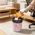 FSAGAE Round Trash Can Large Plastic Waste Basket No Lid for Kitchen ...
