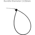 UYWGF-1000 PCS 6 inch Black Cable Zip Ties, 18lb Strength, Small Tie ...