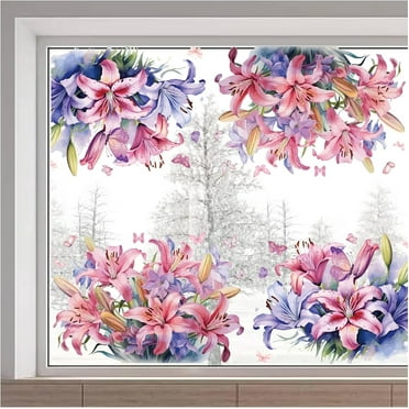 Collections Etc Removable Patterned Cut to Fit Window Static Clings ...