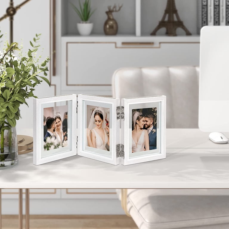 3 5 X 5 White Hinged Picture Frame