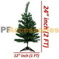 Wideskall 24" Realistic Mini Tabletop Indoor Christmas Pine Tree Green ...