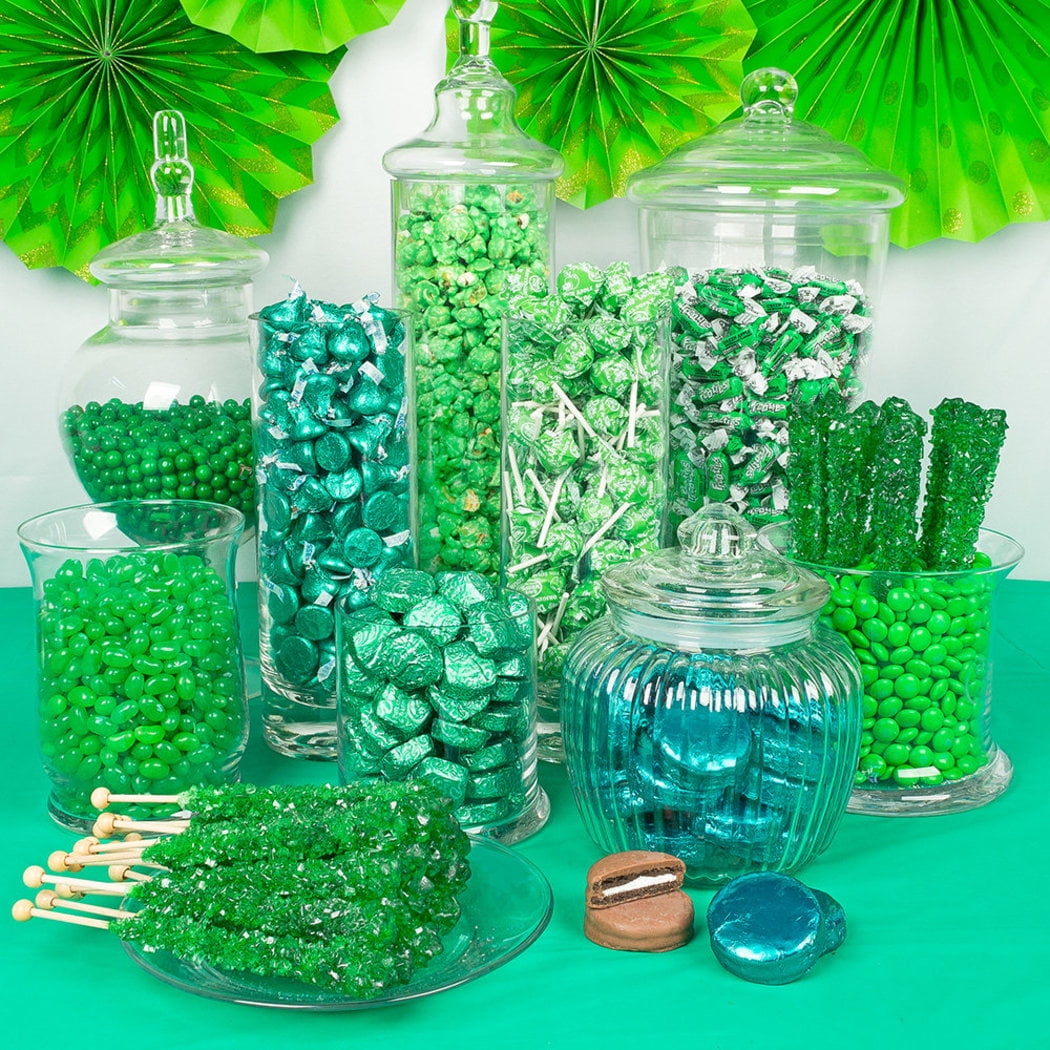 Premium Green Candy Buffet Table Supplies (12+ lbs) - Feeds 24-36 ...