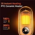 Electric Heater Portable Mini Desktop Fan Heater Smart Hot Air Blower ...