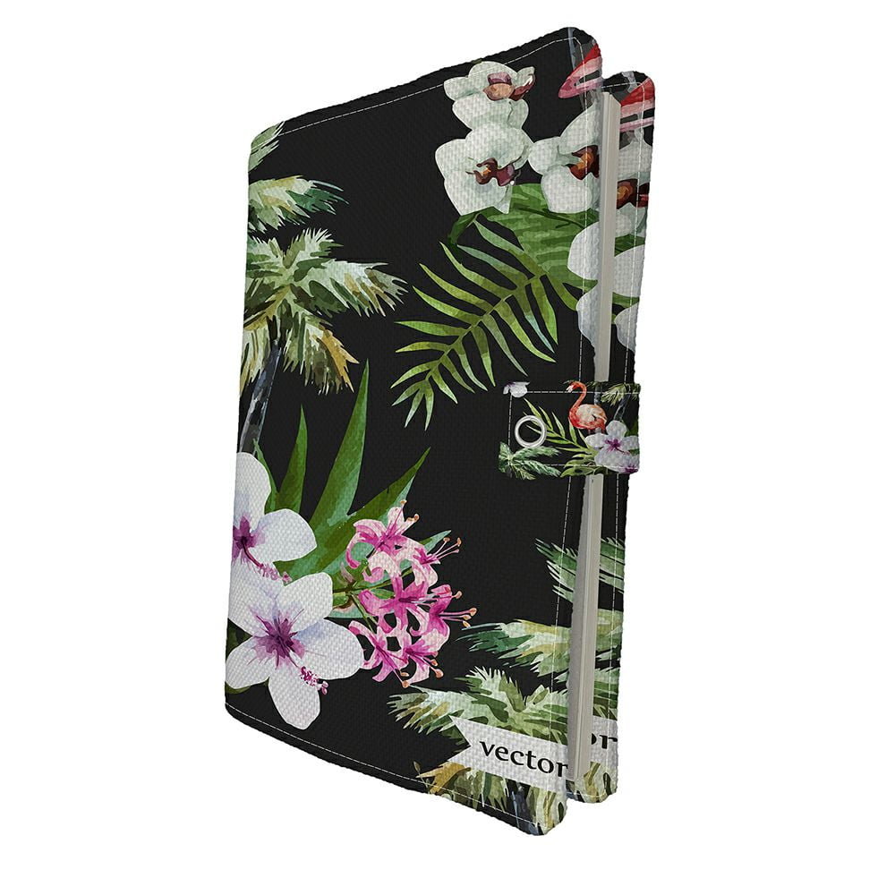 ECZJNT Watercolor Hawaii Tropical Palm Flamingos Book Cover Book ...