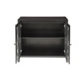 Console Table with Glass Doors, Black Finish Entryway Table, Living ...