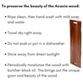 36" Wooden Cheese Serving Board with Handles - Extra Long - Party ...