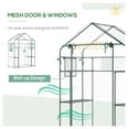 Outdoor Walk-in Mini Greenhouse with Mesh Door & Windows, Small ...