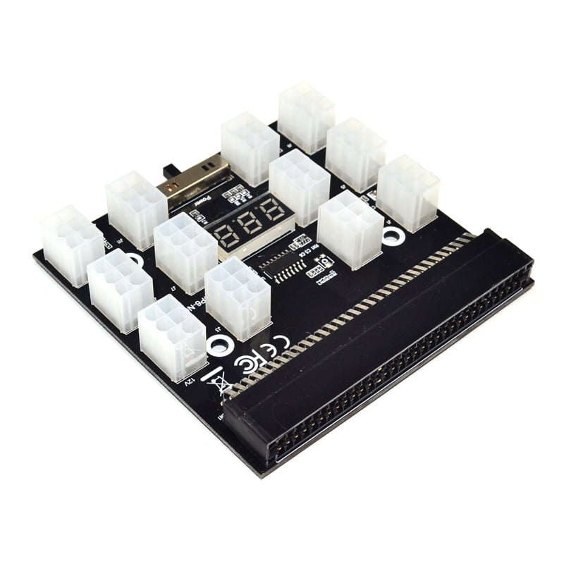 Buy PCI-E 12X6Pin Power Supply Breakout Board Adapter Converter 12V for ...